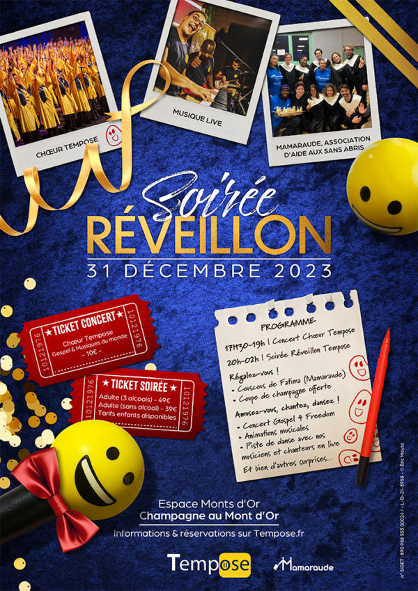 Soirée Réveillon | 31 décembre 2023 - Tempose - Chant Choral
